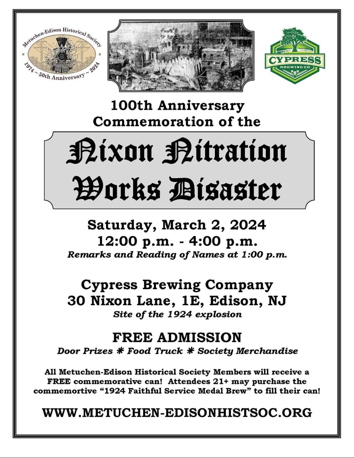 The Nixon Nitration Works Disaster: A Century of Remembrance - Edison ...