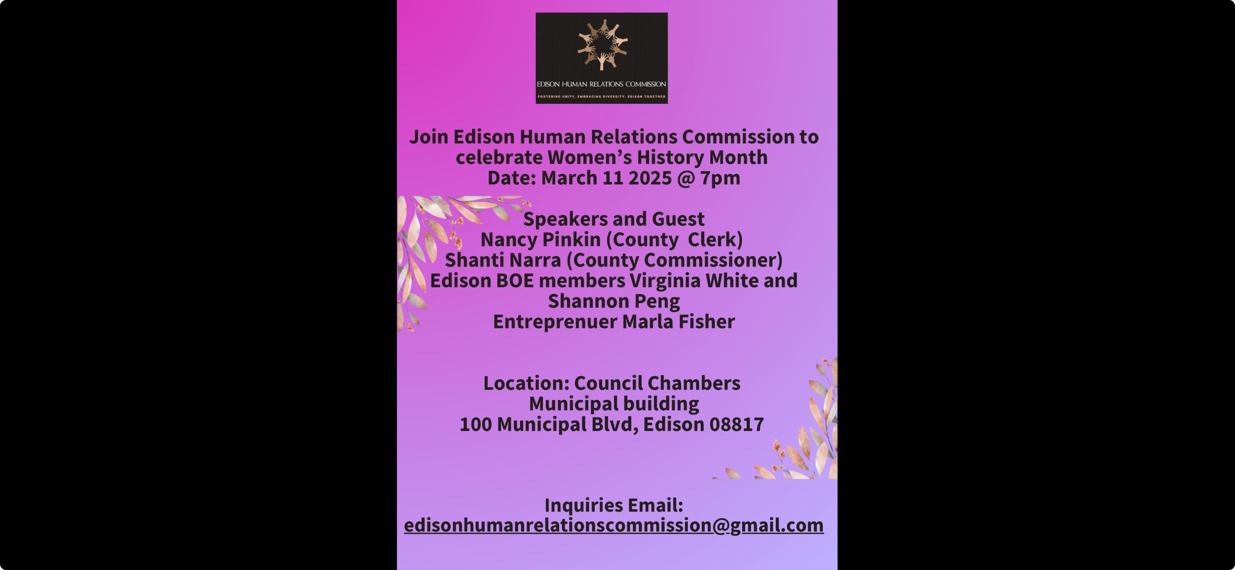 Celebrate Women's History Month with the Edison Human Relations ...